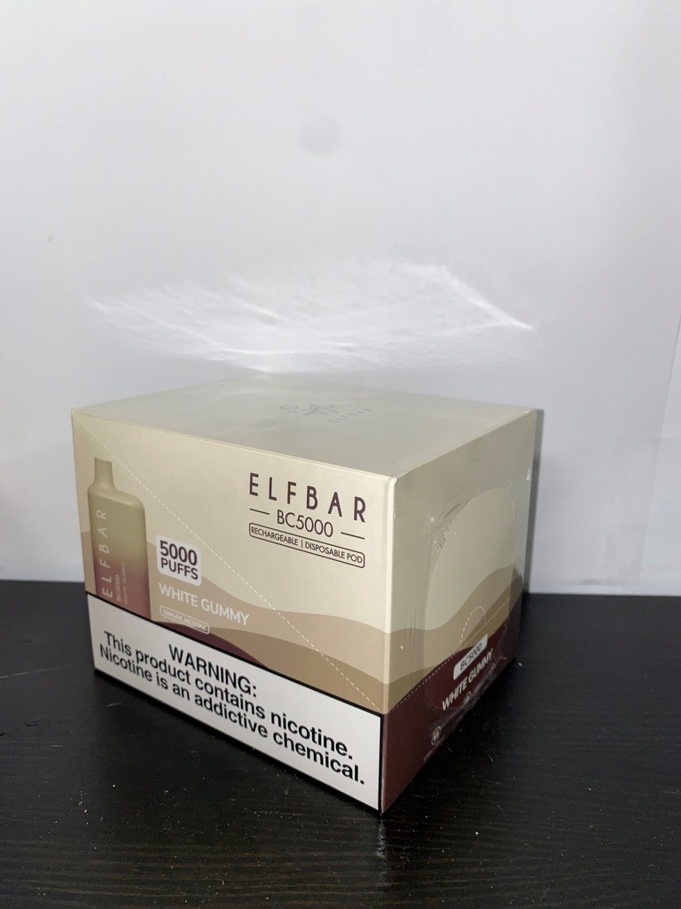 Elf Bar White Gummy 5000 Puffs - 10 Pack | Carytown Tobacco Inc.